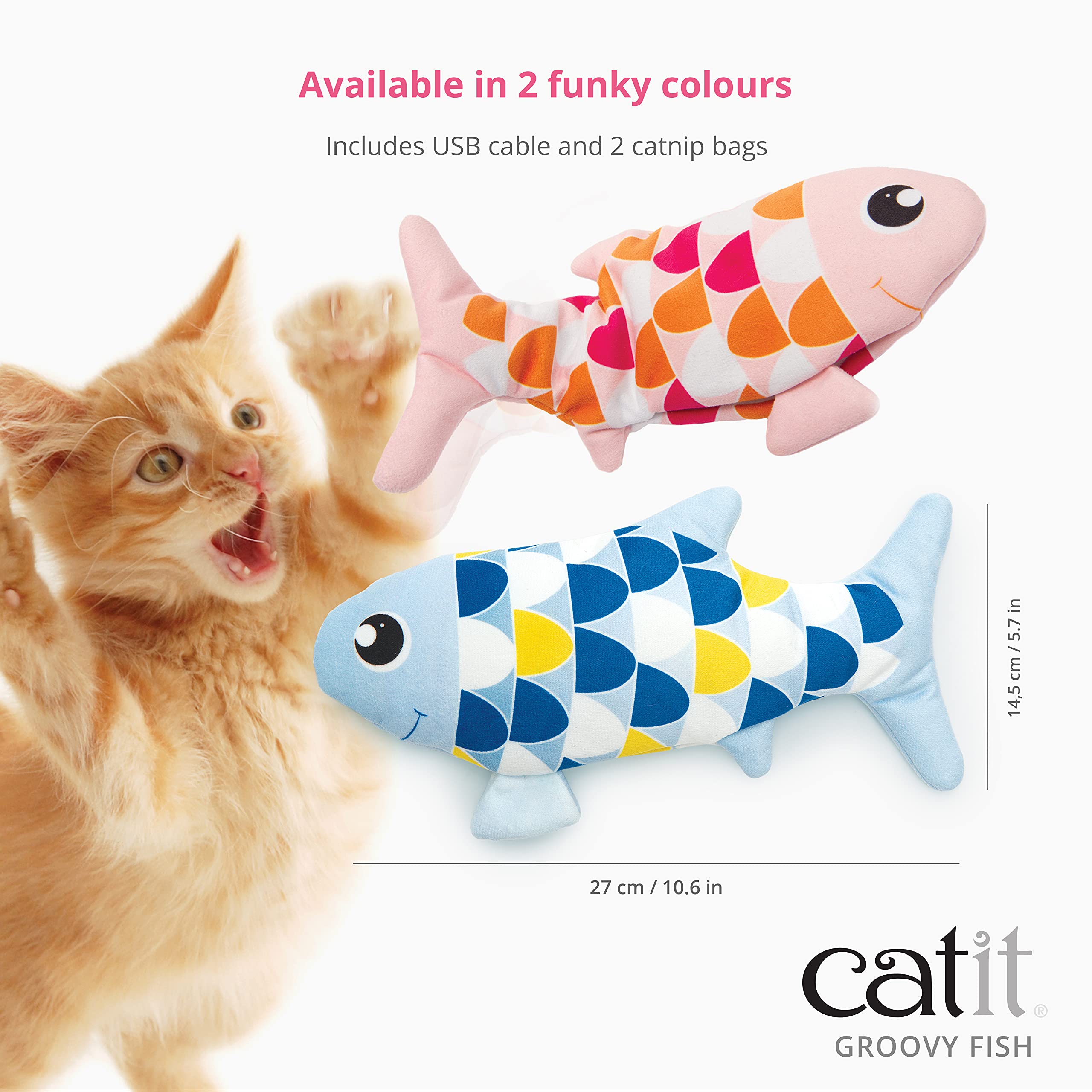 Catit Motion Sensor Fish Toy – Maryam's Pet