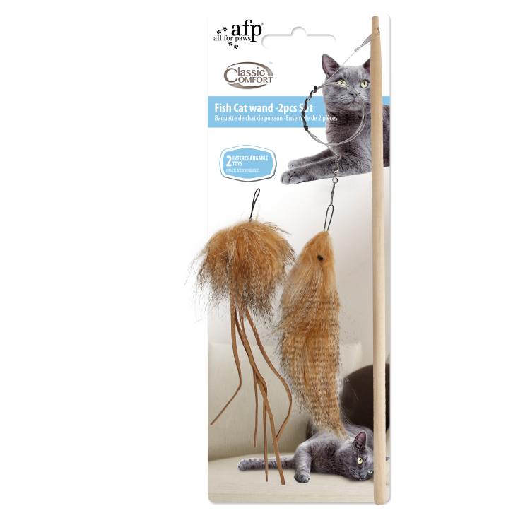 All For Paws Classic Comfort Fish Cat Wand - Set – Maryam's Pet