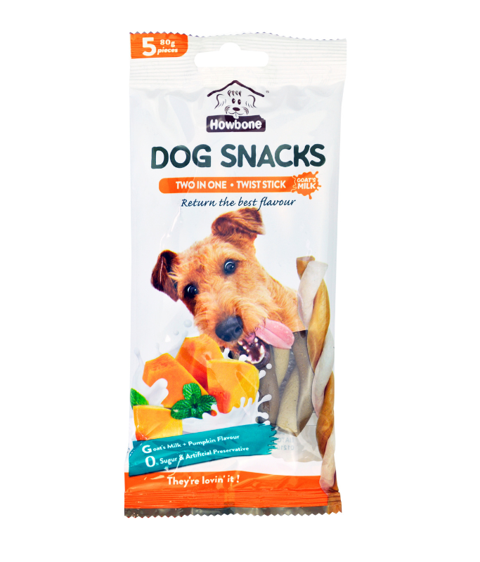 Howbone Dog Snack Two in One Twist Stick- 80g (5pcs) – Maryam's Pet