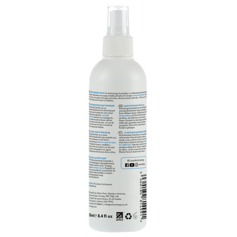 Animology Essentials Baby Powder Fragrance Dog Spray 250ml – Maryam's Pet
