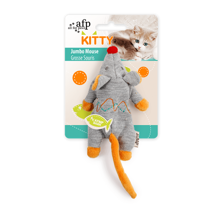 All For Paws Kitty Jumbo Mouse - Grey – Maryam's Pet