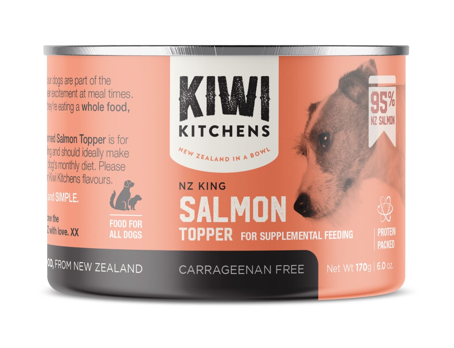 Kiwi Kitchens King Salmon Topper for Supplemental Feeding Canned Wet D ...