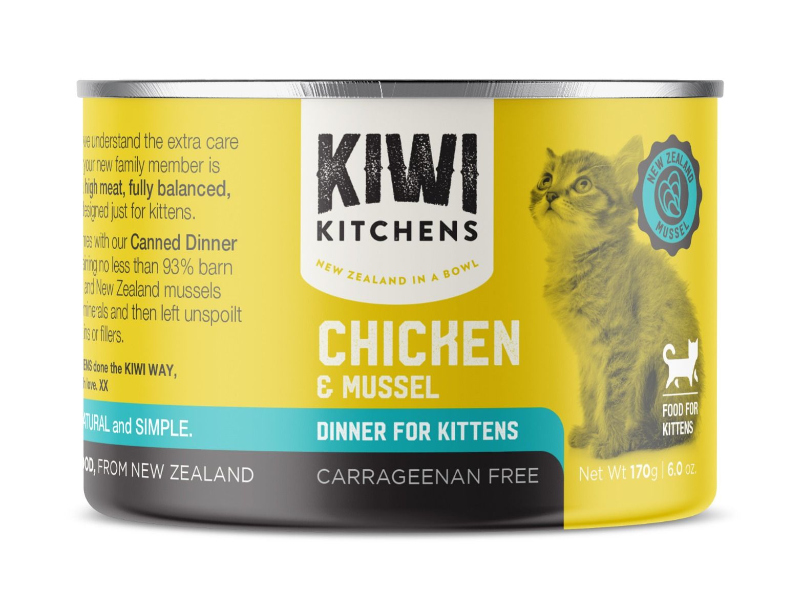 Kiwi Kitchens Chicken & Mussel Dinner Canned Wet Kitten Food – Maryam's Pet